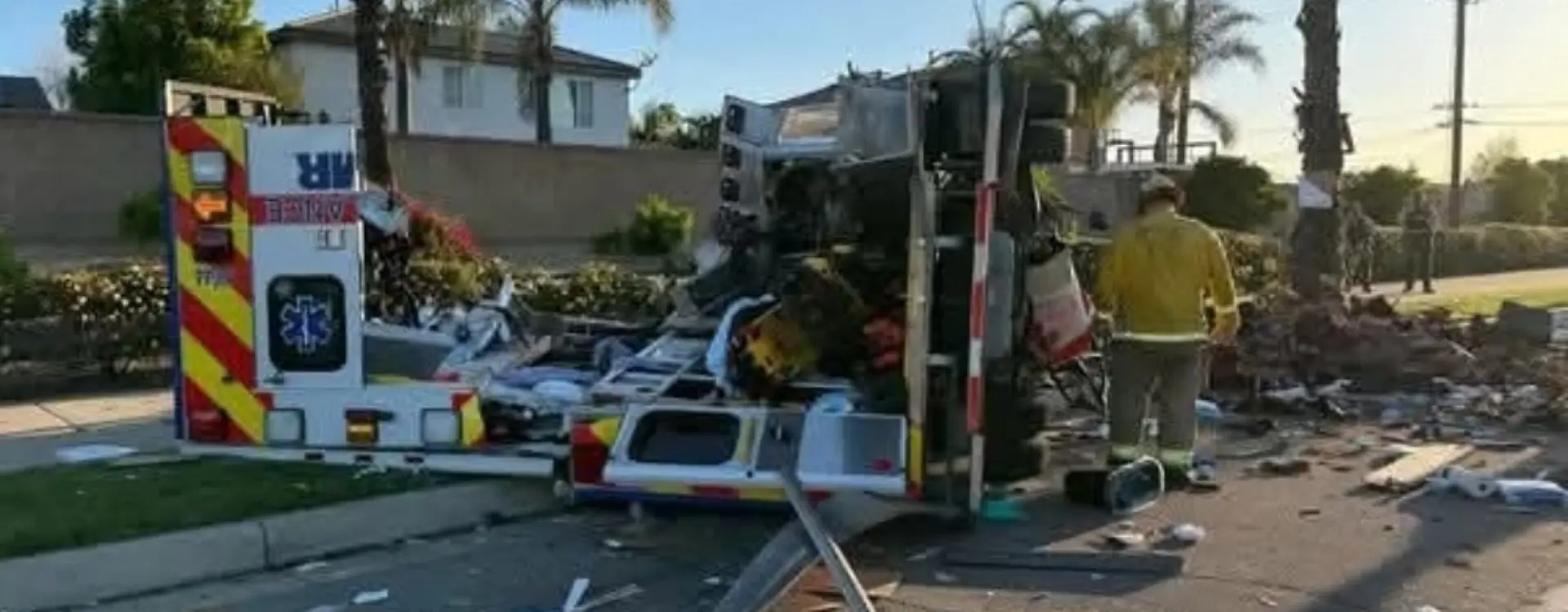 [04-08-25] Three Injured, AMR Ambulance Severely Damaged in Home ...