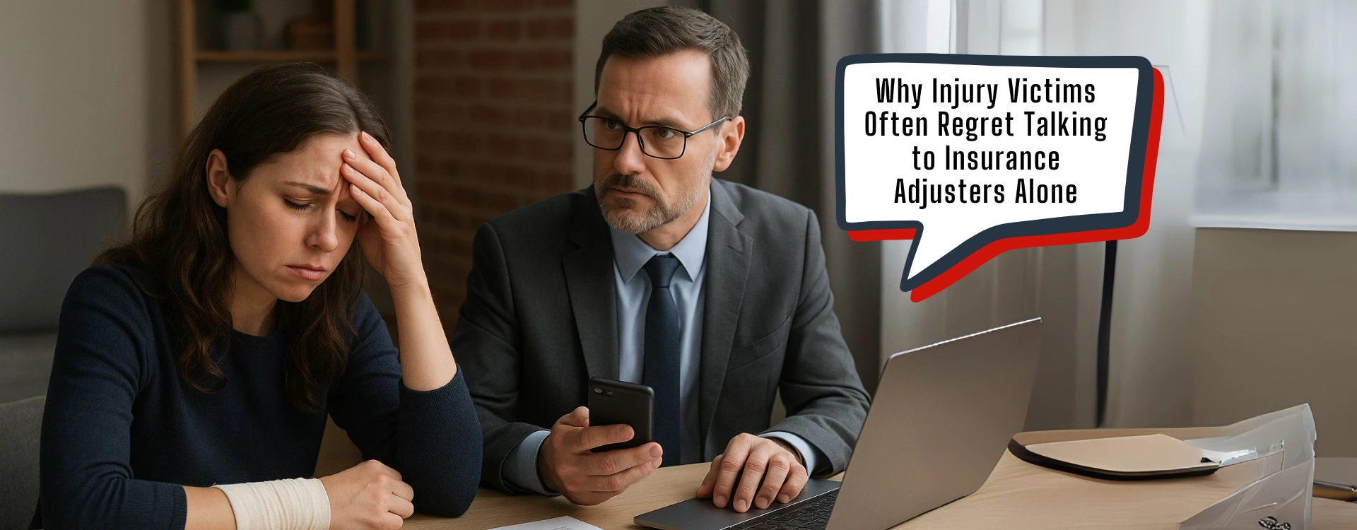 Why Injury Victims Often Regret Talking to Insurance Adjusters Alone